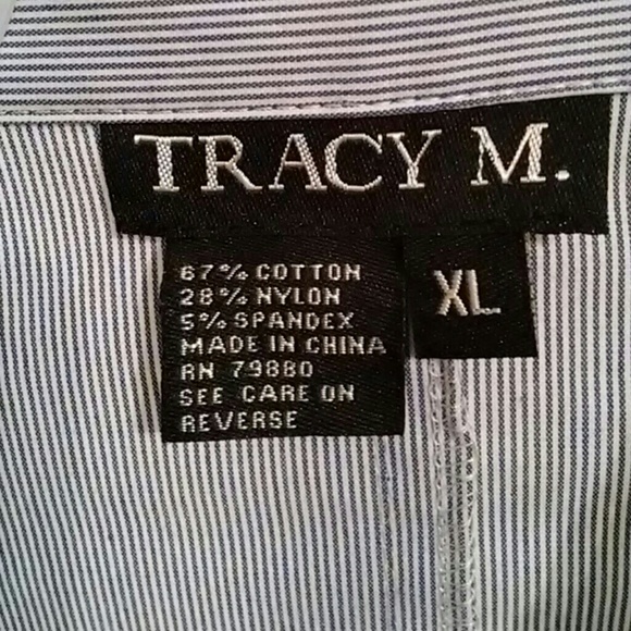 Tracy M. | Tops | Tracy M French Cuff Blue And White Shirt | Poshmark